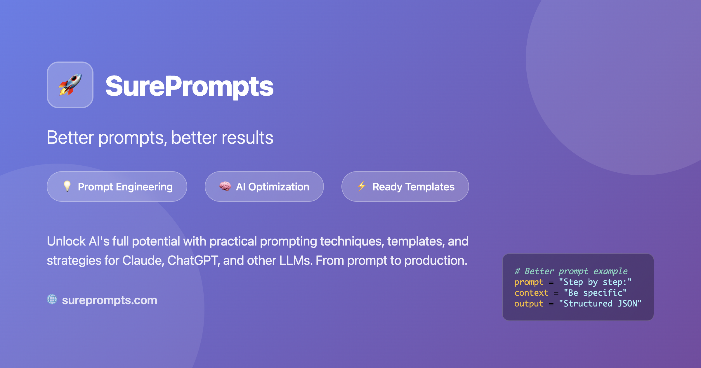 Free AI Prompt Generator - Create Perfect Prompts Instantly | SurePrompts